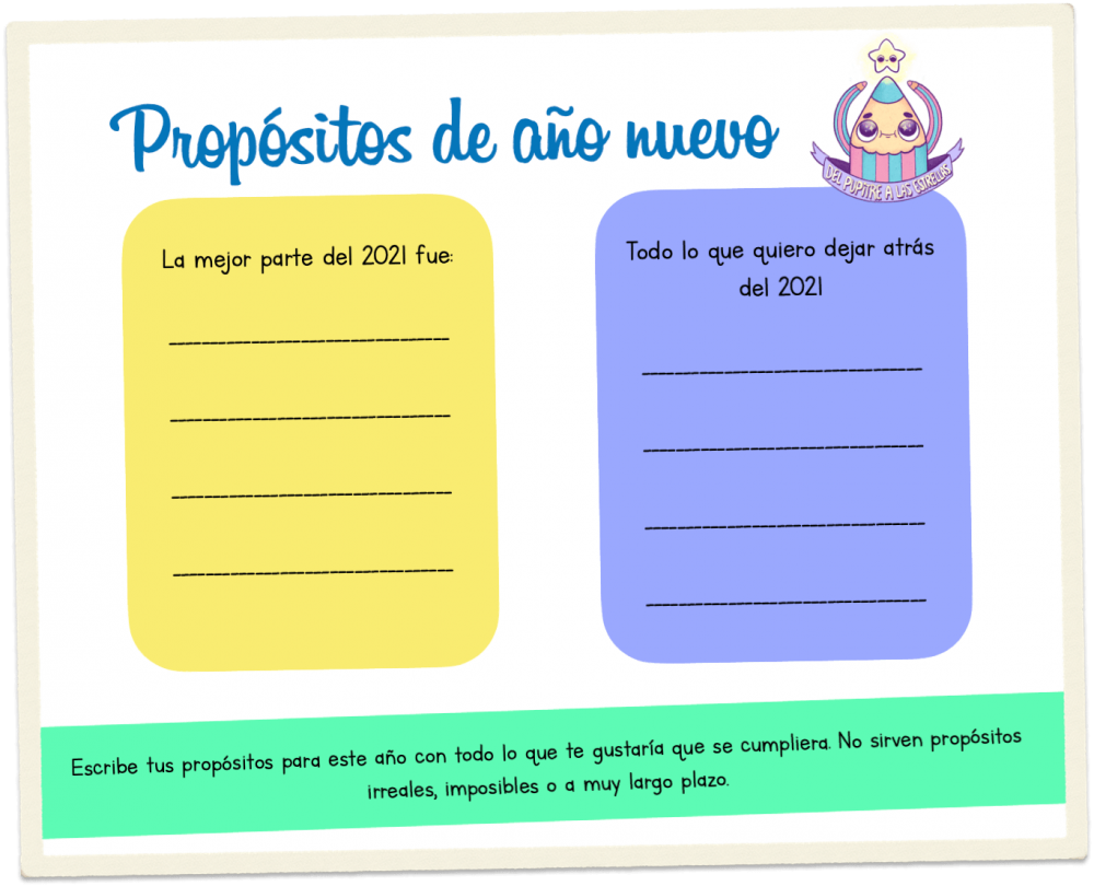 Propósitos año nuevo – del pupitre a las estrellas